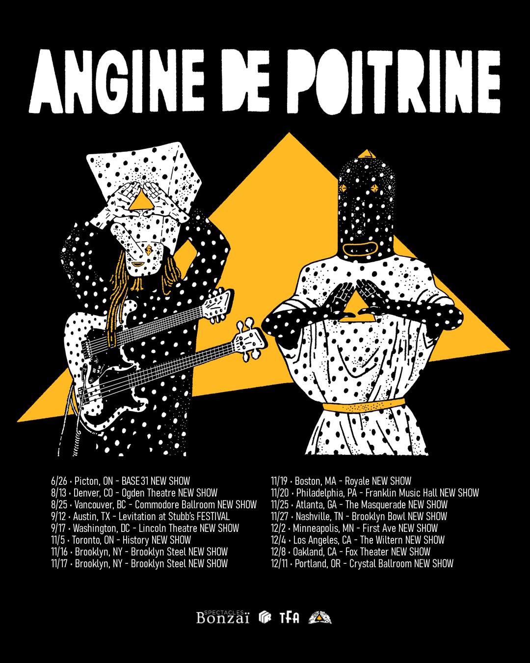 Angine de Poitrine announce fall tour, 2 Brooklyn Steel shows included