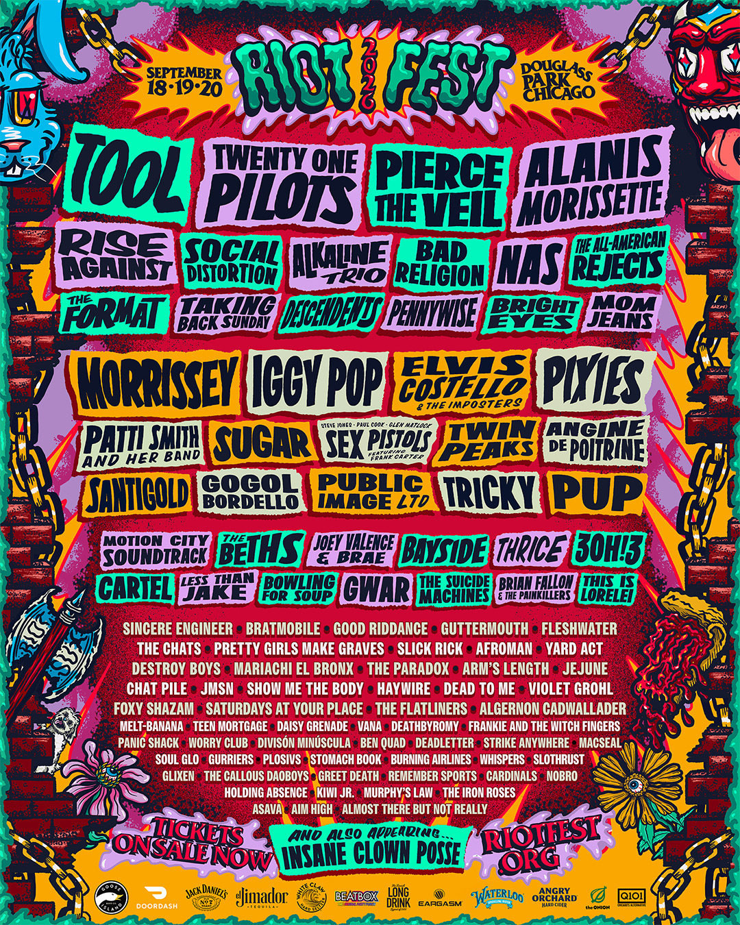 Riot Fest 2026 lineup: Tool, Nas, Alanis, Iggy, Sex Pistols AND PiL ...