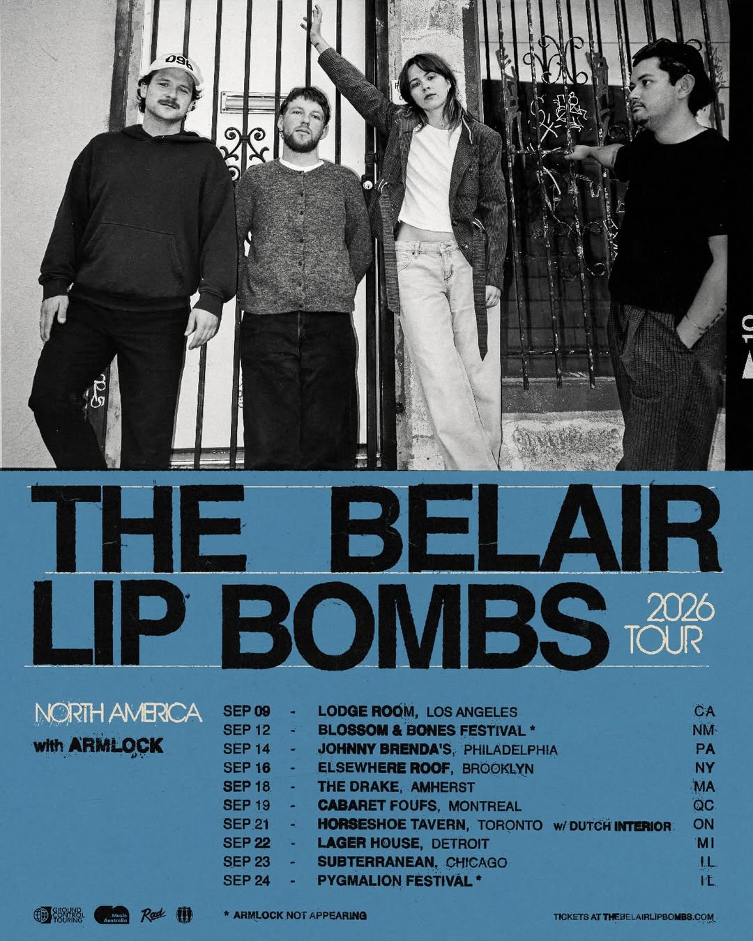 The Belair Lip Bombs announce September tour with Armlock