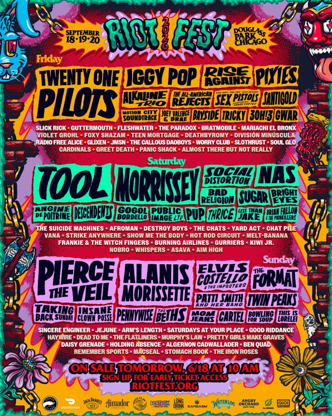 Riot Fest announces 2026 daily lineups