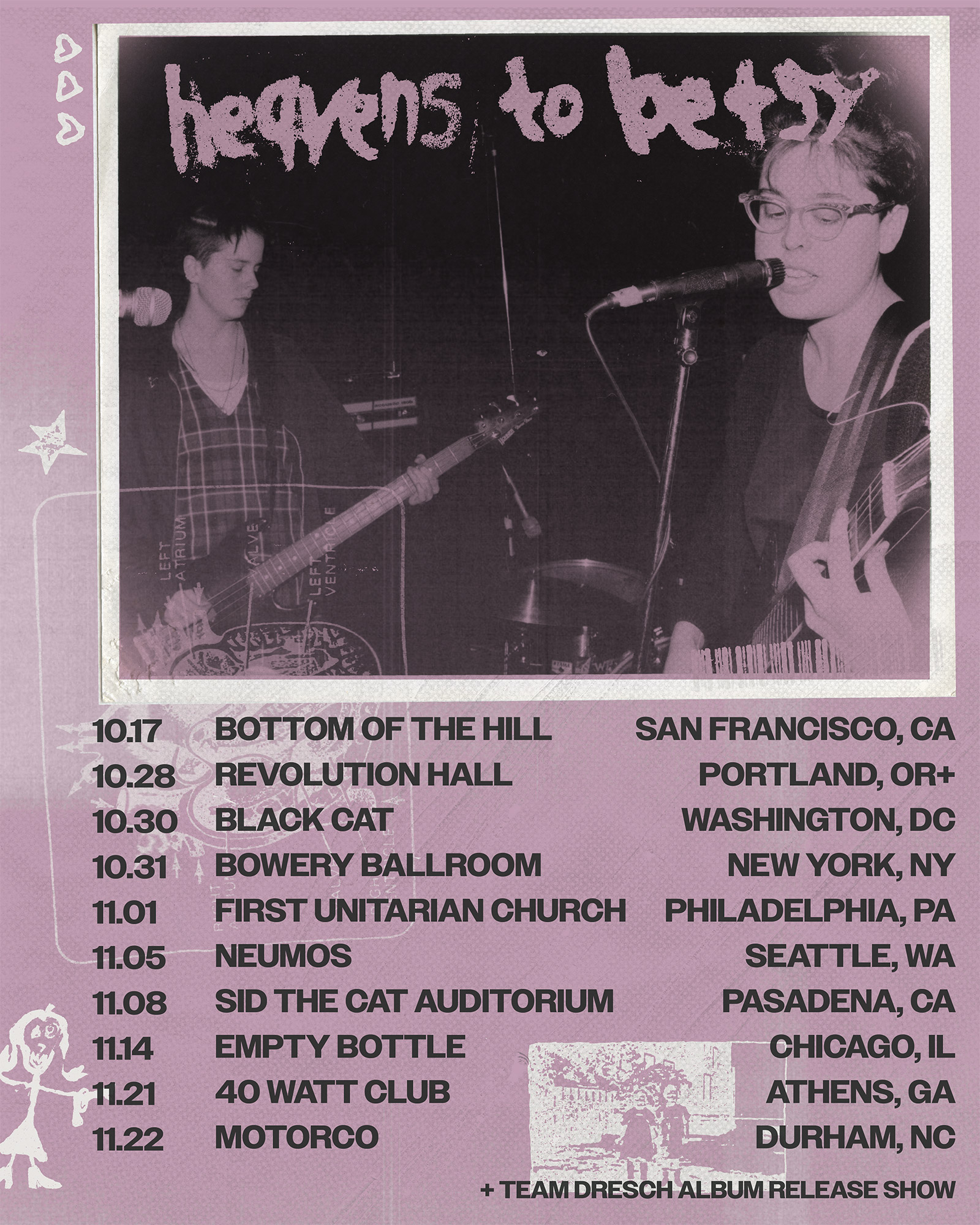 Heavens to Betsy reunite for first show in 32 years, announce US tour